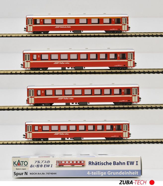 Kato 10-1413 Wagenset EW I RhB 4-tlg mit OVP (Neu (gemäss Beschreibung ...