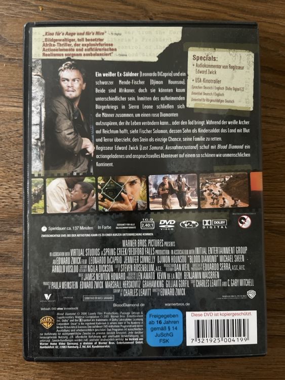 Blood Diamond DVD - DiCaprio - Inspiriert wahre Geschichte (Gebraucht ...