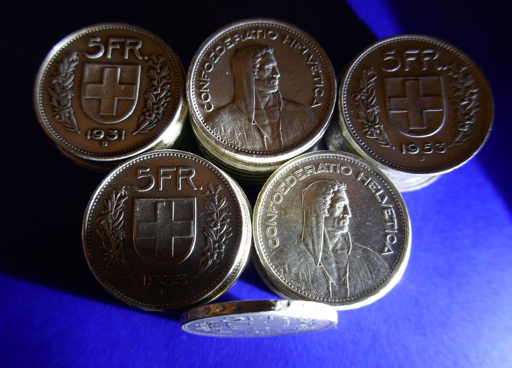 50 x Silberfünffränkler div.Jahrg. bis 1967 ab 1.- (Gebraucht) in Neuwilen für CHF 463 – mit ...