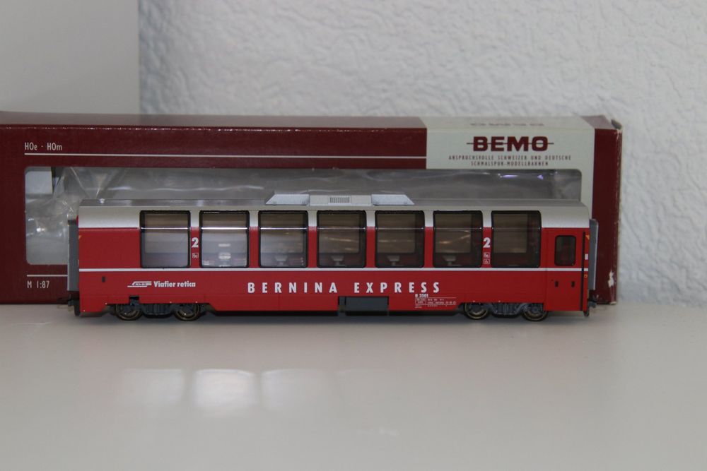 BEMO 3294 101 - RhB B 2501 Bernina Express Panoramawagen (Gebraucht) in Matten b. Interl für CHF ...