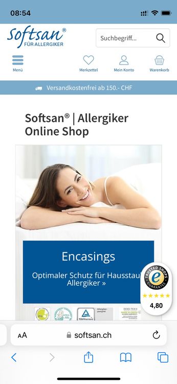 Softsan Allergiker Bettwäsche | Kaufen auf Ricardo