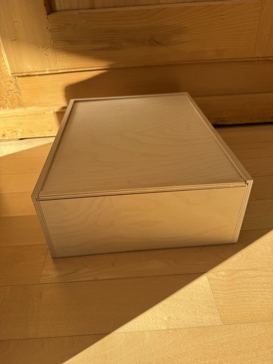 Holz Box Kiste mit Schiebedeckel 26 x 35 cm Höhe 11 cm (Gebraucht) in ...