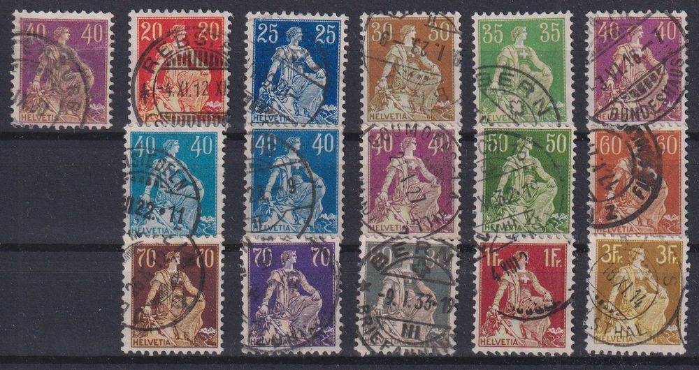 058) Lot Helvetia 107-176, sehe Scan, SBK: 170.-- (Gebraucht) in Claro für CHF 8.5 – mit ...