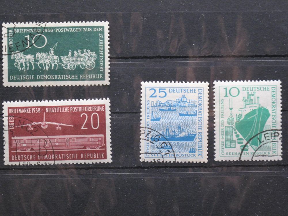 DDR 1958 Tag der Briefmarke / Rostock Hafen gest. (Gebraucht) in Wil SG ...