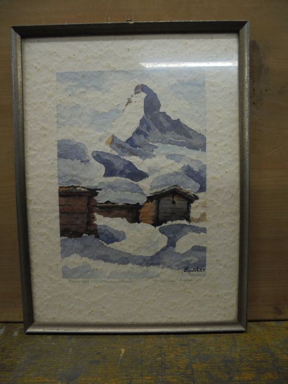 Zermatt - Winkelmatten, Original Aquarell, Signiert Huster (Gebraucht) in Bassersdorf für CHF 45 ...