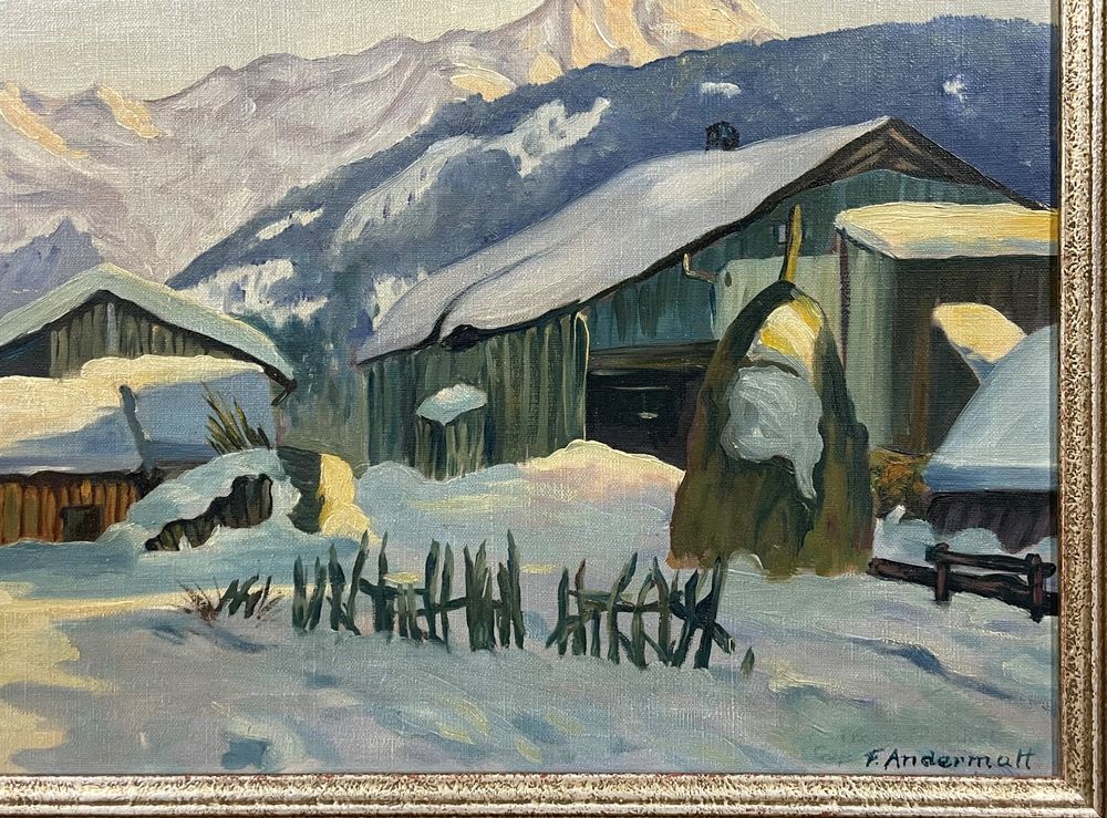 Faszinierendes Winterlandschaft Gemälde Signiert (Gebraucht) in Root für CHF 250 – mit Lieferung ...