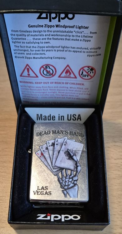 Zippo "Dead Man's Hand" Las Vegas (Neu und originalverpackt) in ...