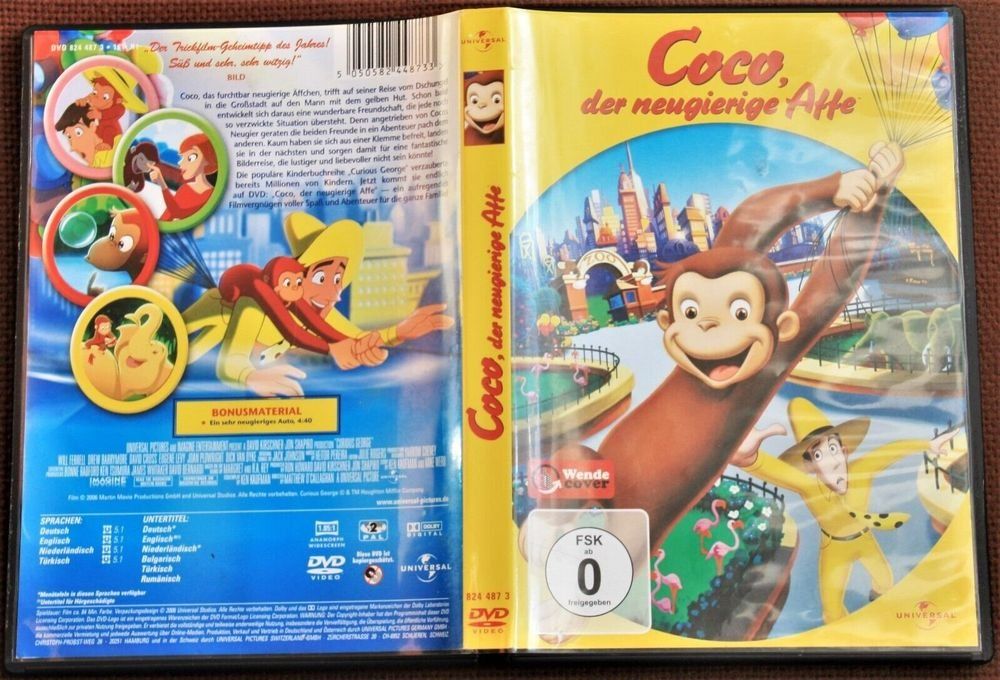 Coco - Der neugierige Affe (De-En-Nl-Tür) ©'2006 (Gebraucht) in St ...