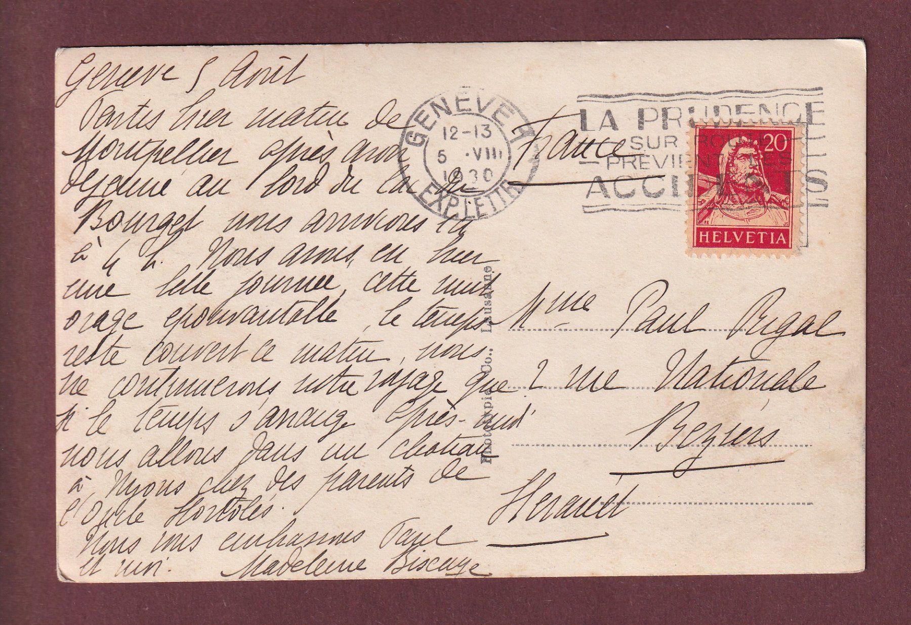 GENEVE - Île Rousseau - 1930 (D'occasion) à Pully pour CHF 5 – avec ...