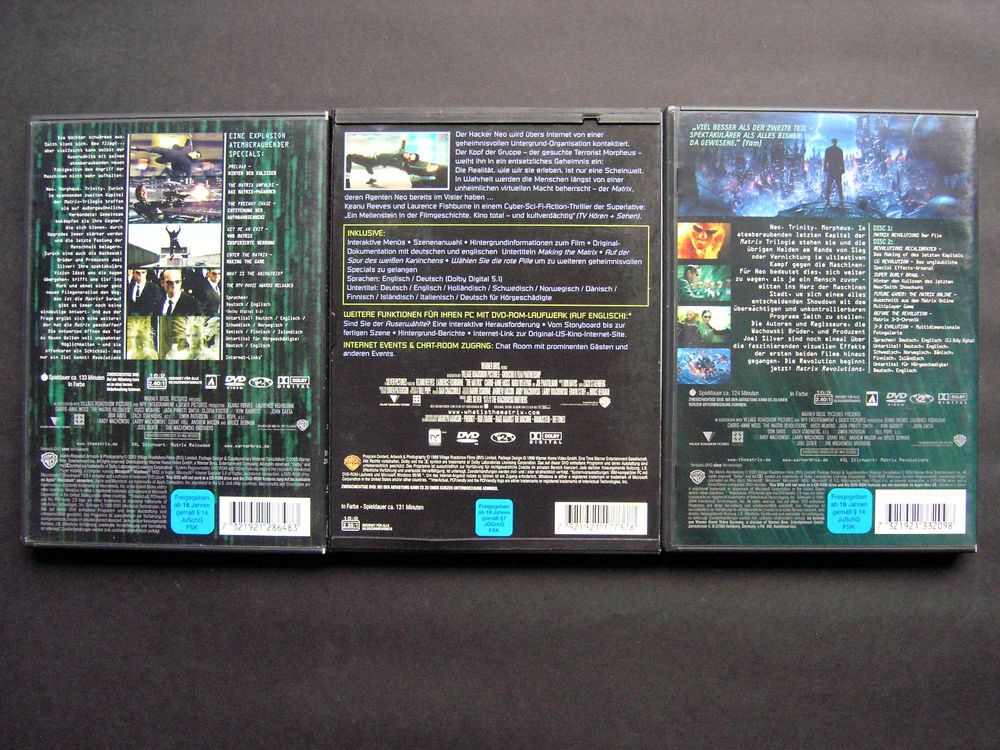 MATRIX TRILOGIE 3 DVD Set | Kaufen auf Ricardo