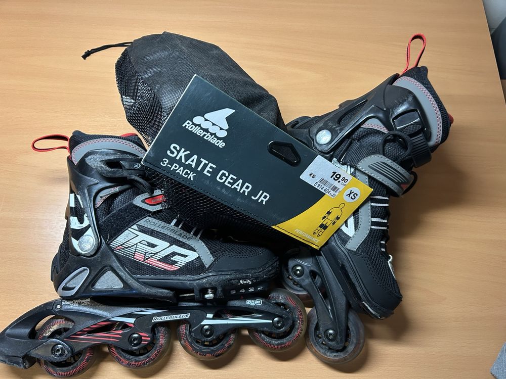 Rollerblade Inline Skates Gr. 33-36,5 + Schoner (Gebraucht) in Jonen ...
