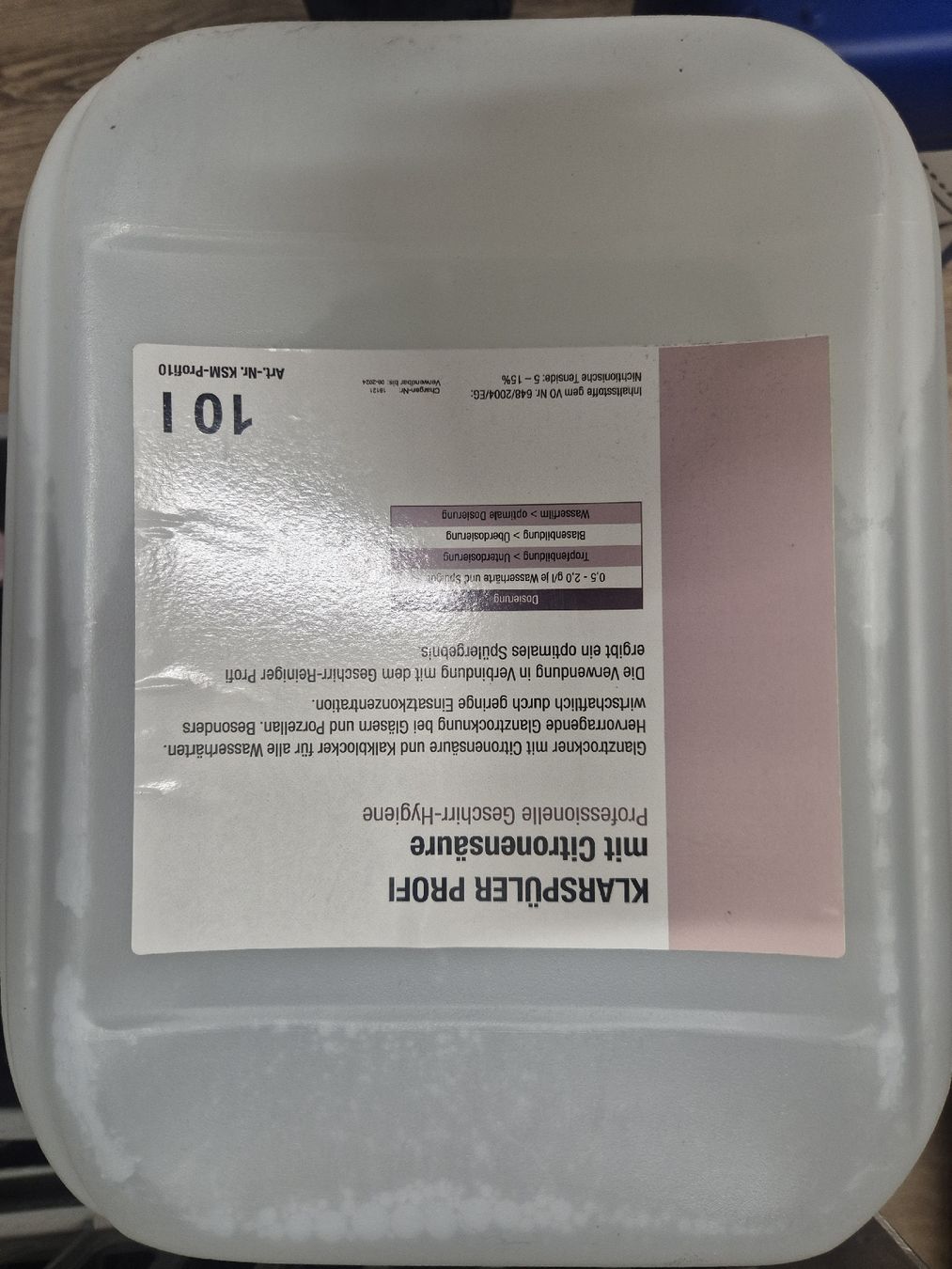 Klarspüler Profi 10L mit Zitronensäure - Top Zustand! (Neu und originalverpackt) in Uznach für ...