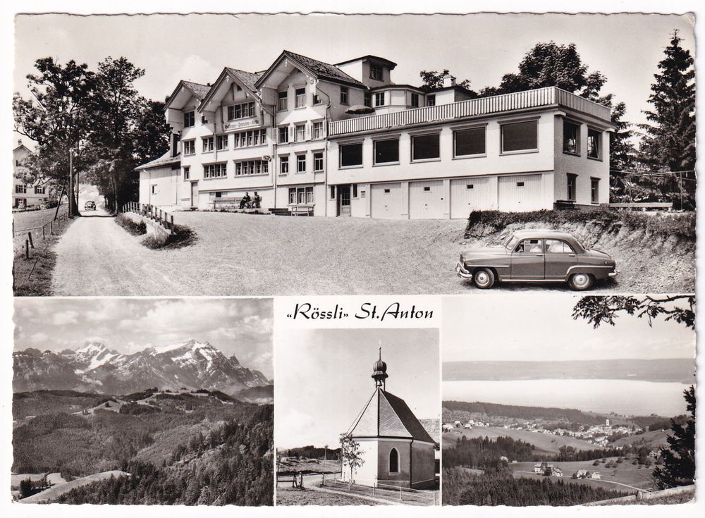 Gasthaus Rössli St. Anton. (Simca Aronde et VW Cox en petit) (Gebraucht) in Cormoret für CHF 3.7 ...