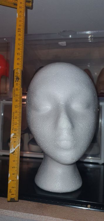 Styroporkopf Perückenkopf Kopf Deko Faceoff Modell tête Head (Neu ...