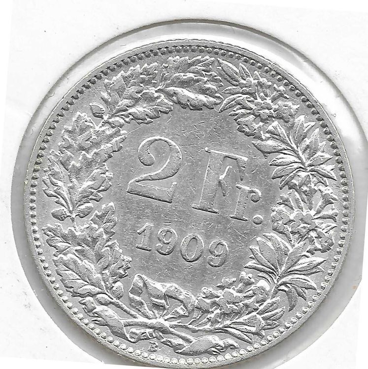 2 Franken 1909 top Erhaltung | Kaufen auf Ricardo