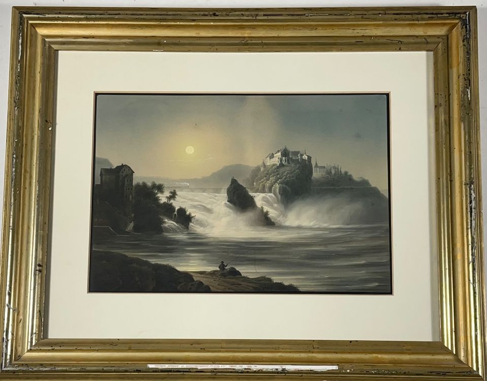 Johann Heinrich Bleuler Gouache Schaffhausen - Rheinfall (Gebraucht) in Root für CHF 500 – mit ...