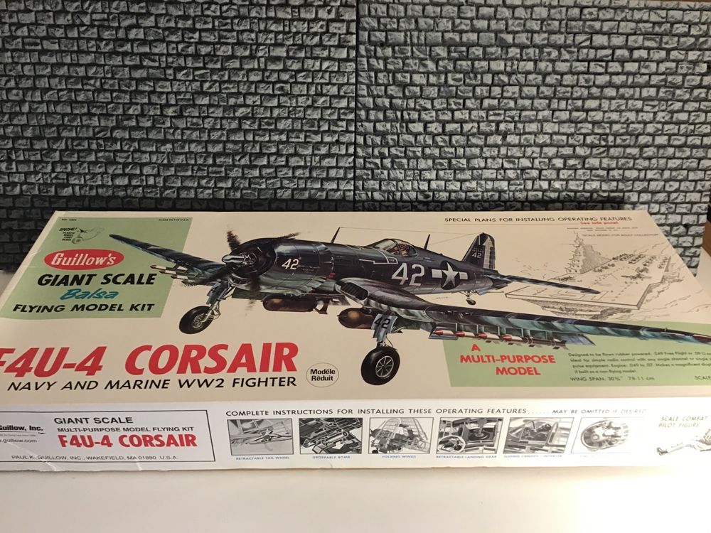 Modellbausatz Flugzeug Guillow`s Giant Scale F4U-4 Corsair (Gebraucht) in Hombrechtikon für CHF ...