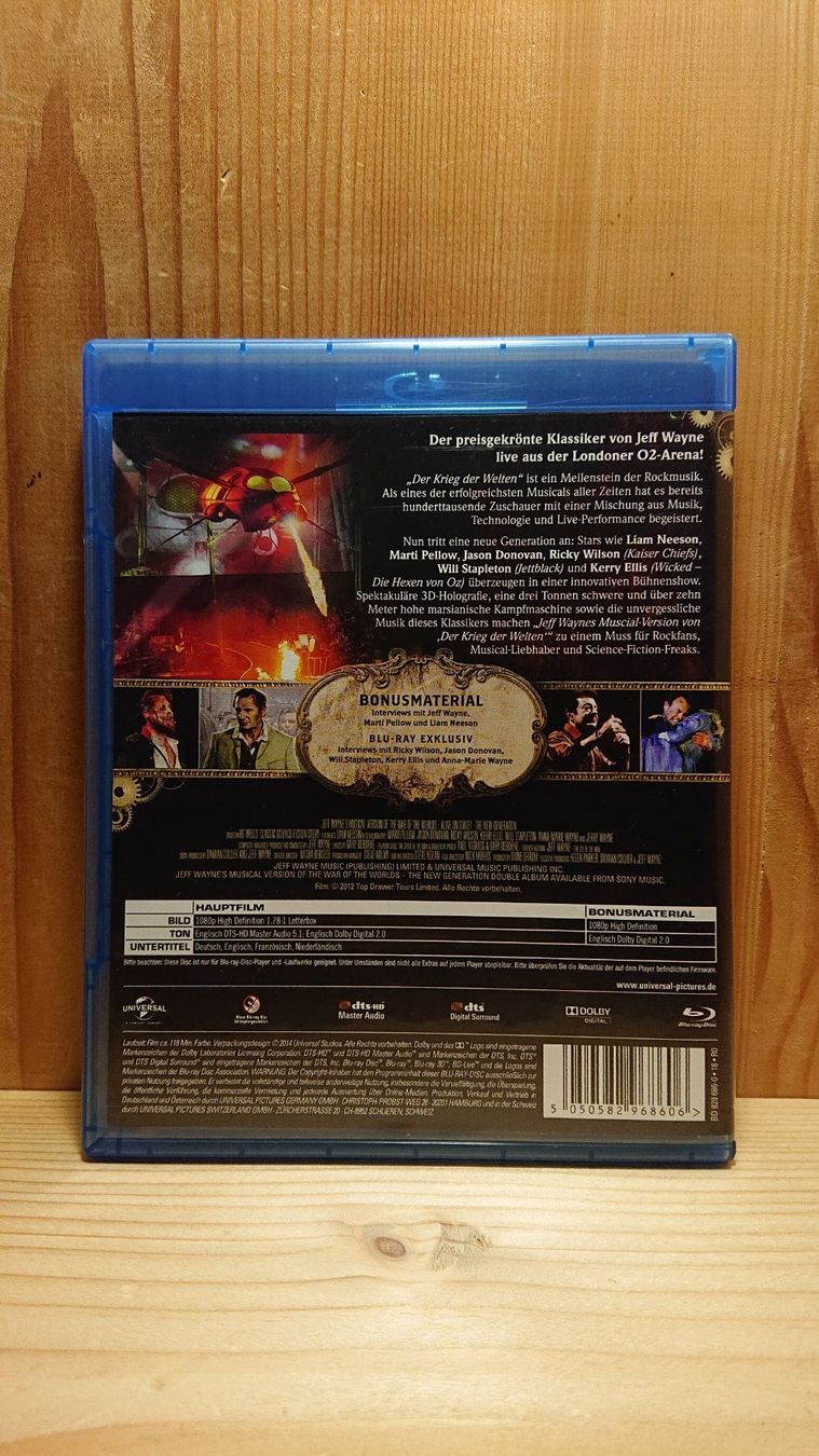 JEFF MAYNES MUSICAL-VERSION DER KRIEG DER WELTEN auf Blu-Ray (Gebraucht ...