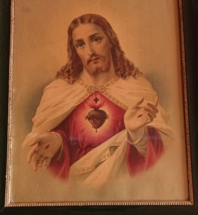 Antikes Jesusbild gerahmt( hl.Herz Jesu ) (Gebraucht) in sursee für CHF 15 – mit Lieferung auf ...