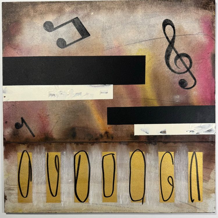 "OLD MELODY" Abstrakt Acryl Gemälde auf MDF 30 x 30cm (Neu und originalverpackt) in Langnau am ...