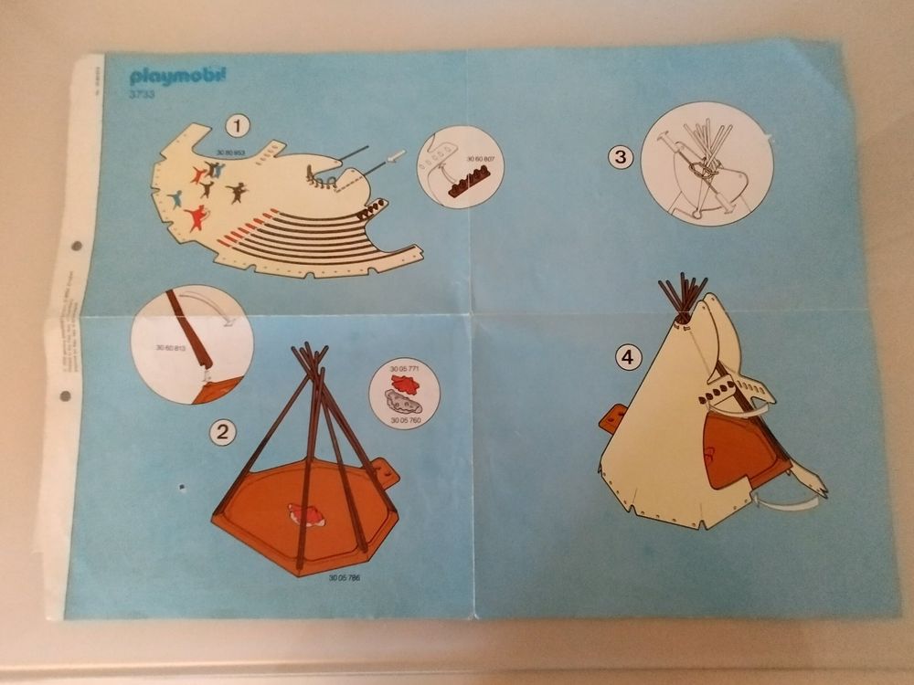 PLAYMOBIL Vintage 3733 INDIANER SIPPE / TIPI 1989 | Kaufen auf Ricardo