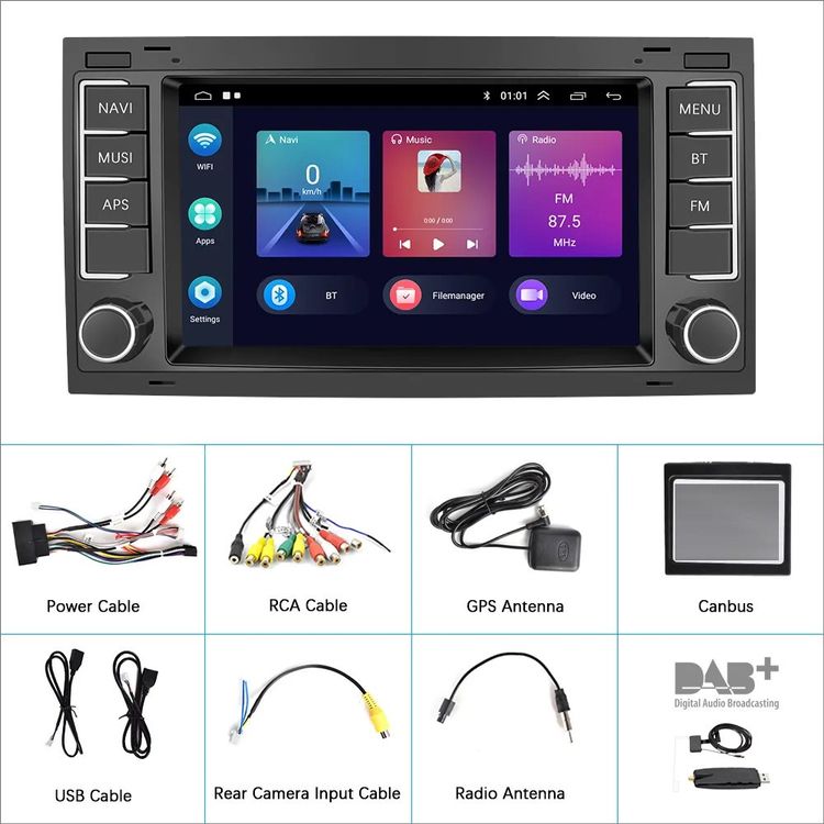 DAB+ Autoradio Vw Volkswagen T5 Touareg Carplay 64GB Android (Neu und originalverpackt) in ...