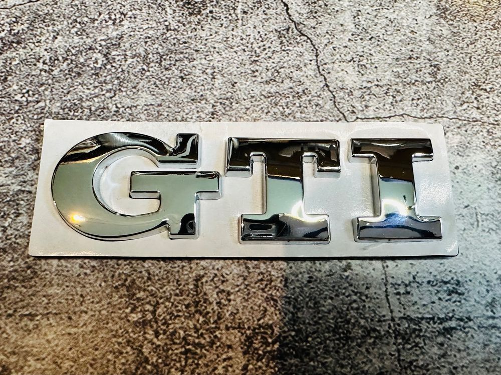 VW GTI Emblem Schriftzug Logo aus Metall NEU in Chrom (Neu und ...