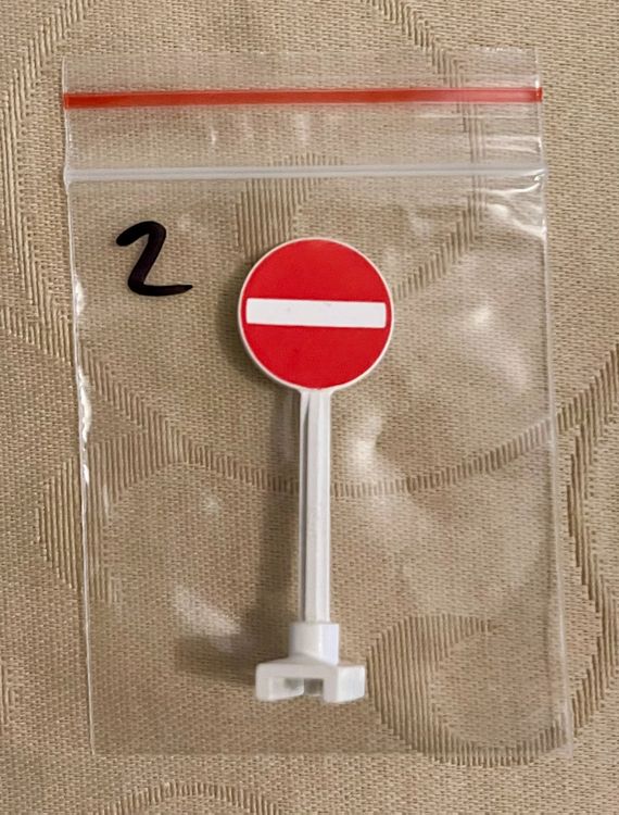 Lego 1 x Road Sign Round with No Entry / Thoroughfa - 14pb09 (Gebraucht ...