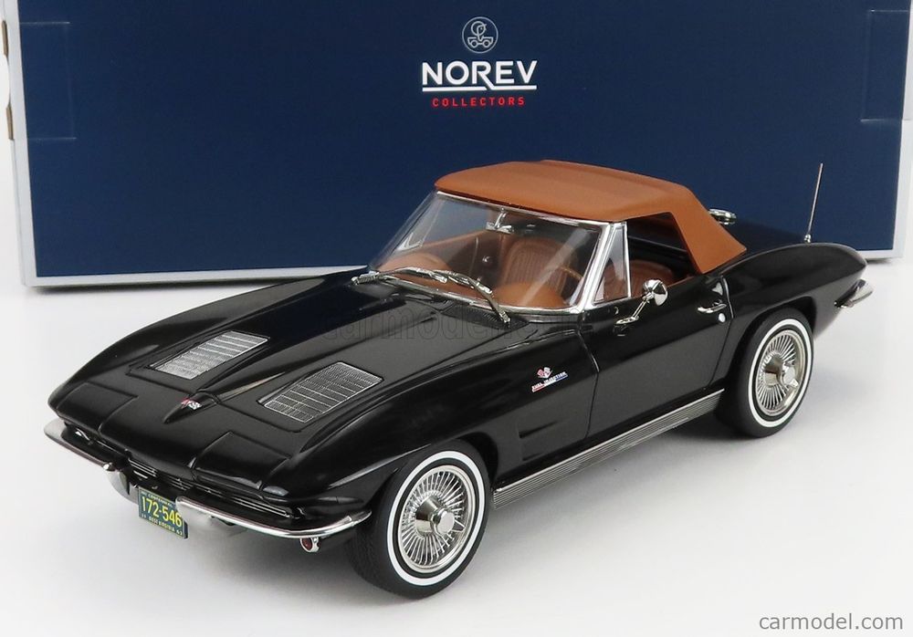 CHEVROLET - CORVETTE STINGRAY SPIDER 1963 schwarz 1/18 | Kaufen auf Ricardo
