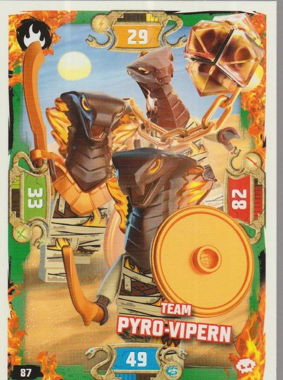 LEGO NINJAGO TRADING CARD SERIE 5 # 87 TEAM PYRO-VIPERN (Neu (gemäss ...