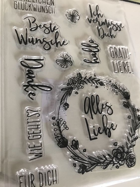 Neues Set Motivstempel, Stempel, Clear Stamp Alles Liebe (Neu und originalverpackt) in ...