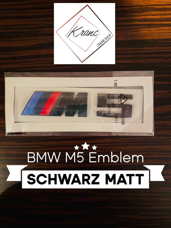 BMW M5 Emblem Schriftzug NEU in Schwarz (Neu und originalverpackt) in ...