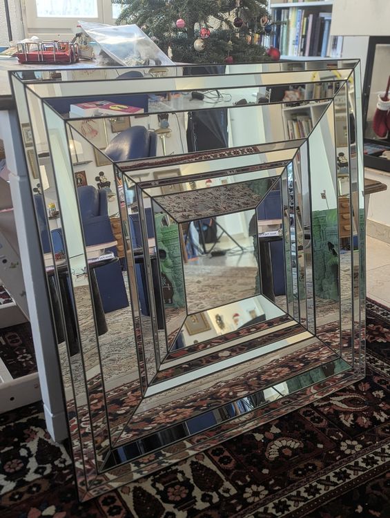 Hollywood regency facet cut mirror by Deknudt mirrors (Gebraucht) in ...