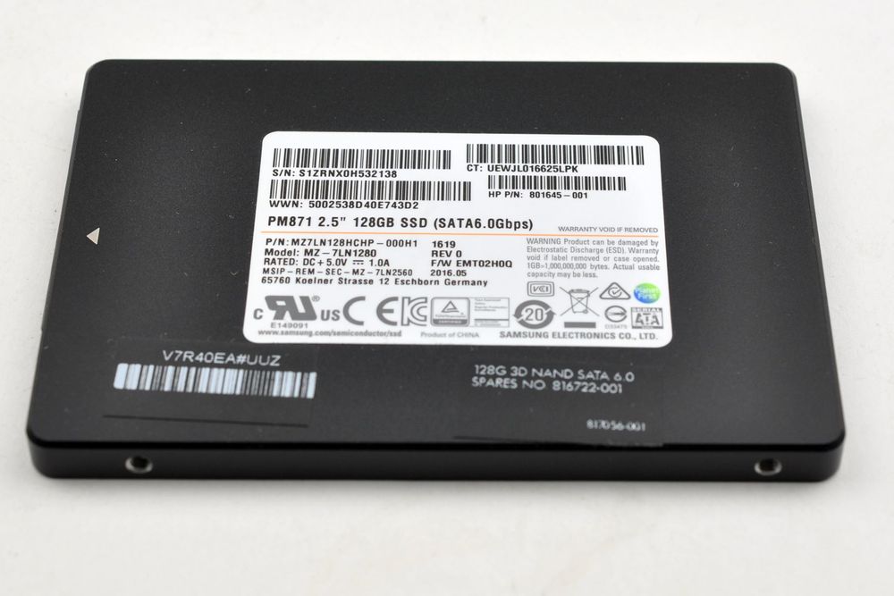 HP 128GB SSD SATA 6G 2,5" 816722-001 (Gebraucht) in Wittenbach für CHF ...