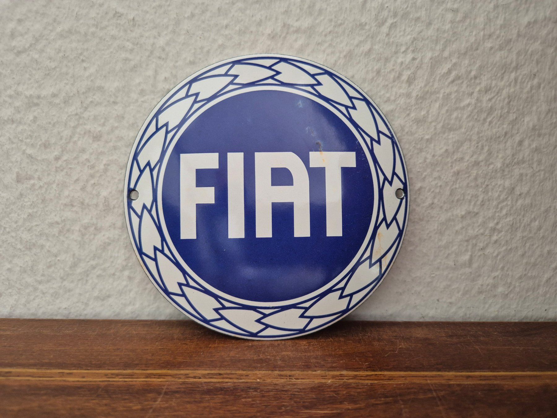 Emailschild Fiat Auto Werkstatt Service Logo Emaille Schild (Neu ...