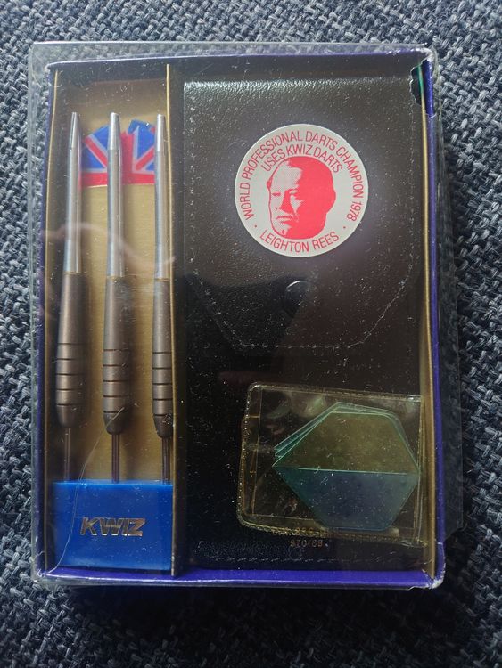 Fléchettes Kwiz vintage Leighton Rees Champion du Monde 1978 (D ...