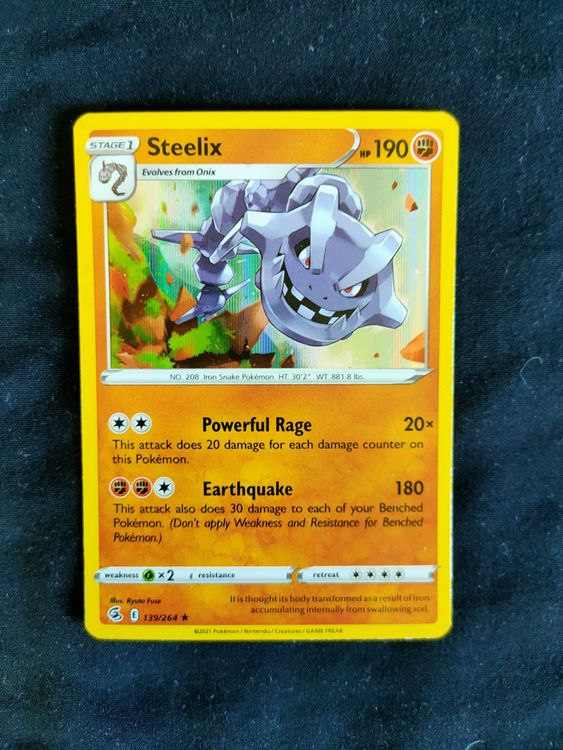 Pokemon Card Steelix HOLO Fusion Strike Rare English En | Kaufen auf ...