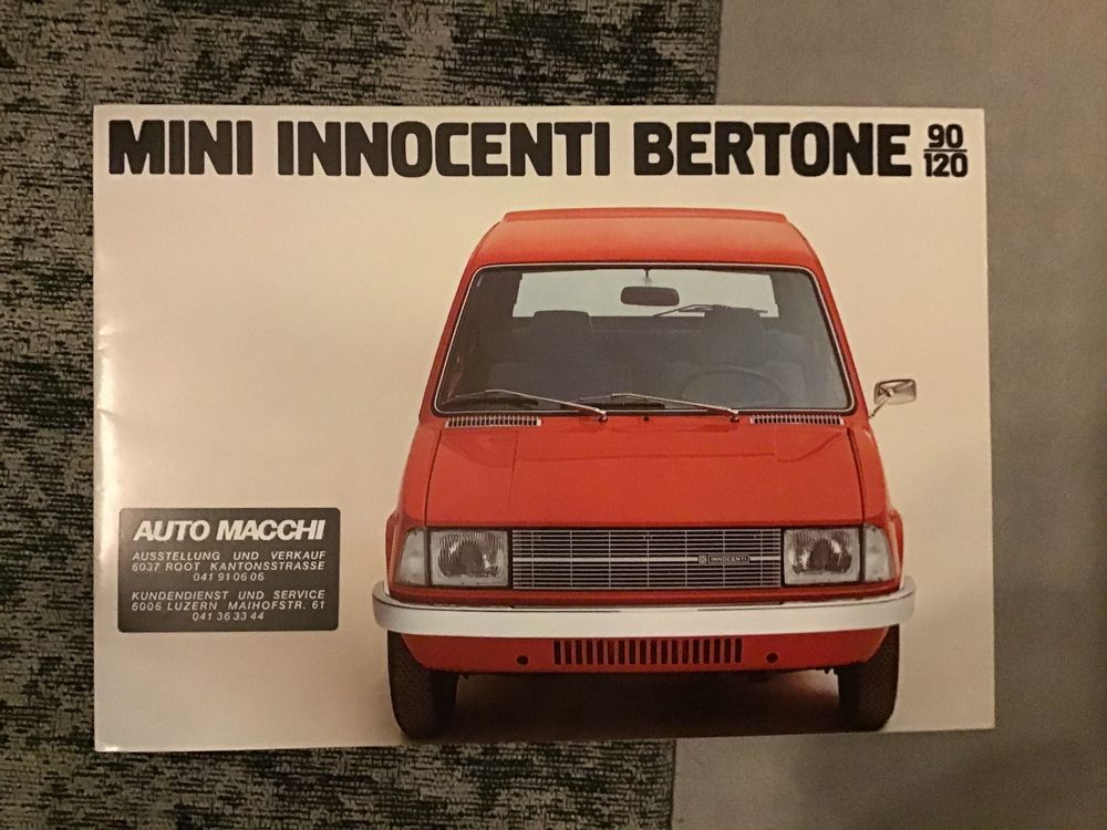 Mini Innocenti Bertone 90/120 Verkaufsprospekt 01.1977 | Kaufen auf Ricardo