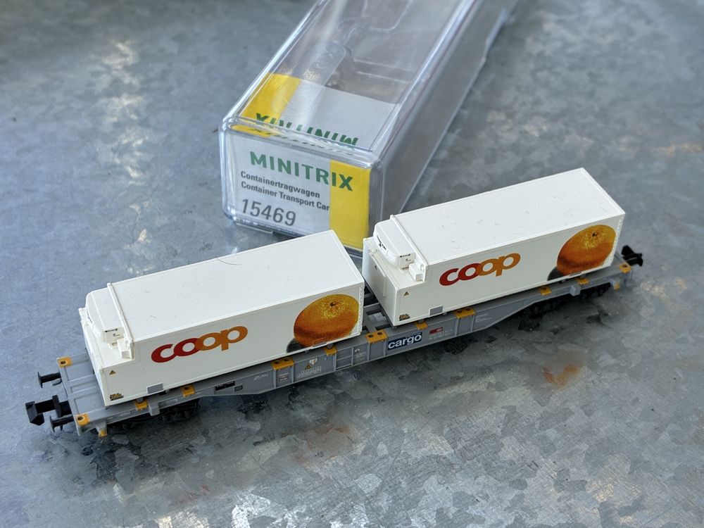 Minitrix 15469 Coop Containerwagen (Neu (gemäss Beschreibung)) in ...