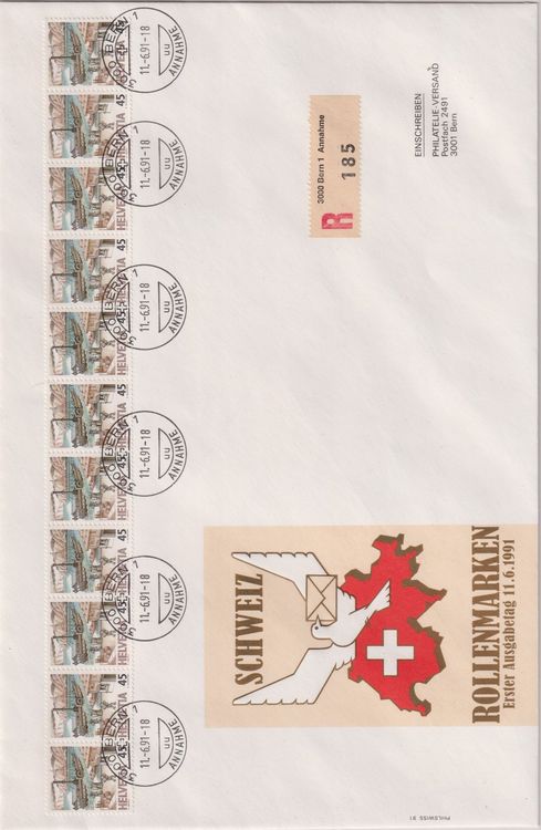 FDC Rollenmarken Elferstreifen 737 | Kaufen auf Ricardo