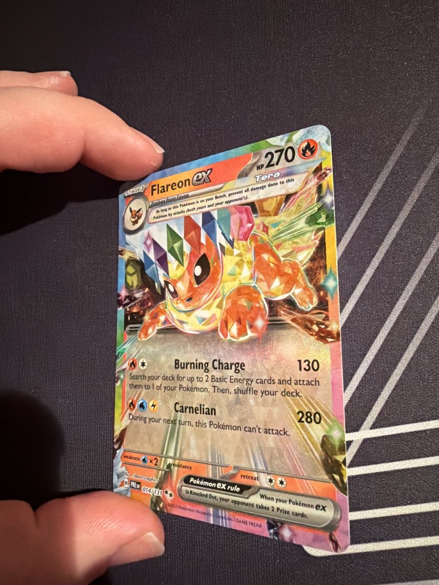 Flareon EX 014/131 - Prismatic Evolution 🏴󠁧󠁢󠁥󠁮󠁧󠁿 (Neu (gemäss ...