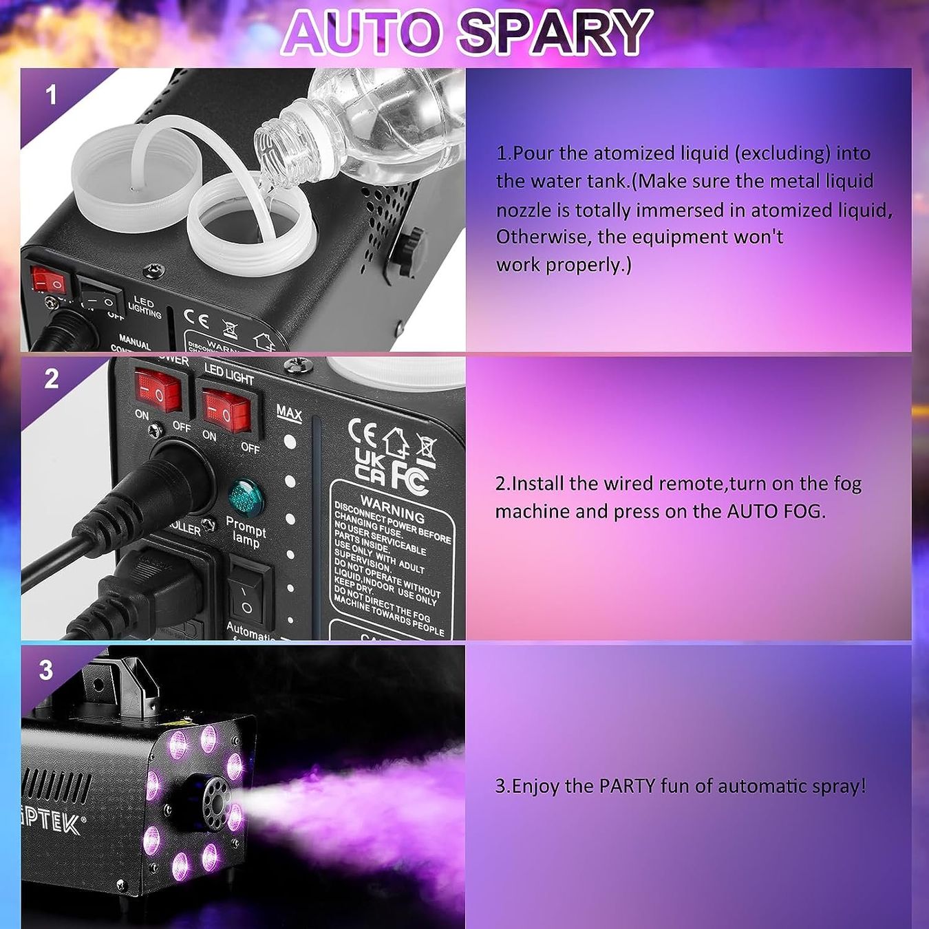 Nebelmaschine RGB 500W Party Hochzeit Disco Fernbedienung (Neu und originalverpackt) in Hundwil ...