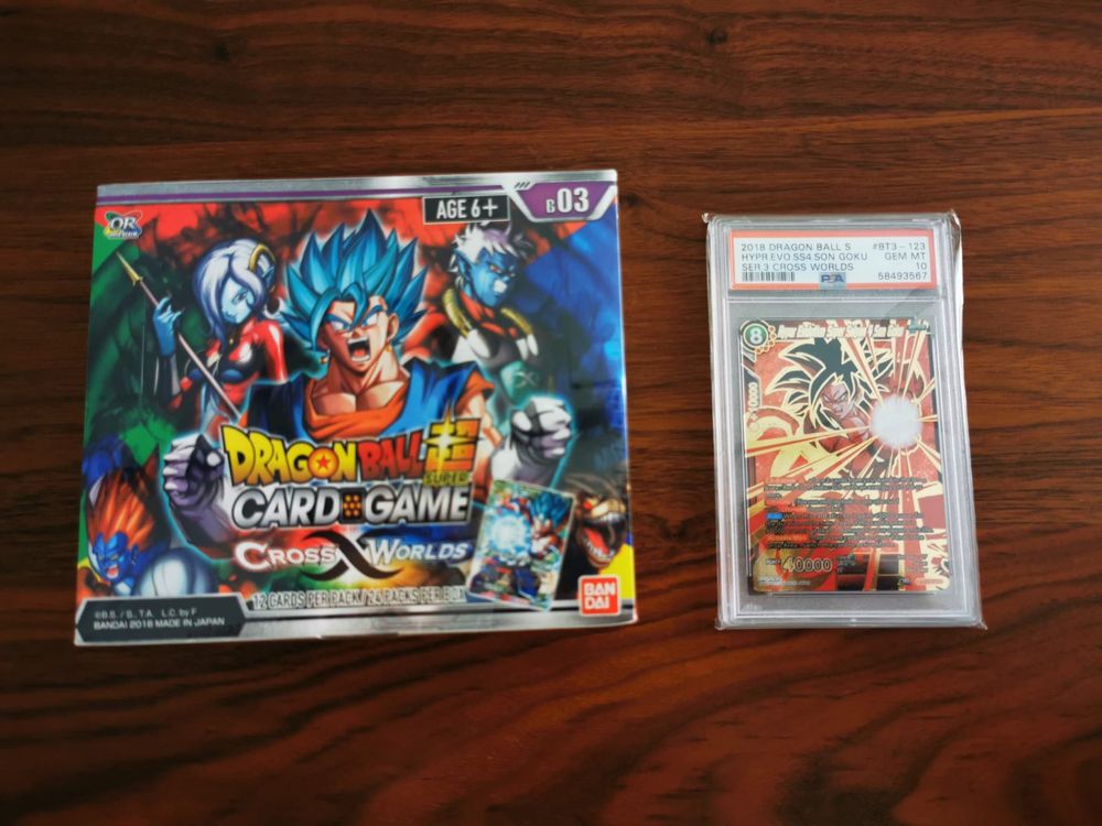 Dragonball Cross Worlds Booster Display + SCR Goku PSA 10 (Neu und ...