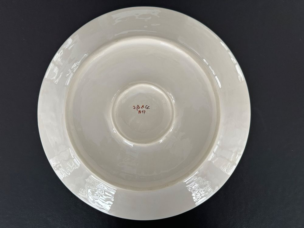 💫 Ines Boesch (enSoie) sehr grosser Platzteller, Goldrand (Neu (gemäss ...