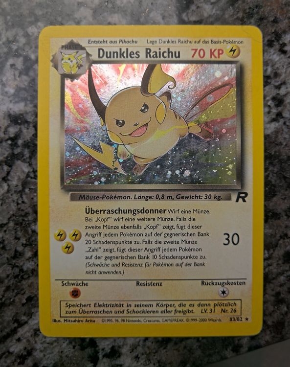 Team Rocket Dunkles Raichu Holo | Kaufen auf Ricardo