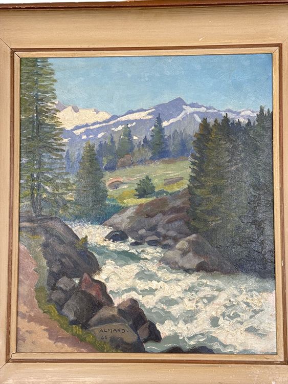 Huile s/ panneau. ALMAND (René Gustave). Trient / Valais (Gebraucht) in ...