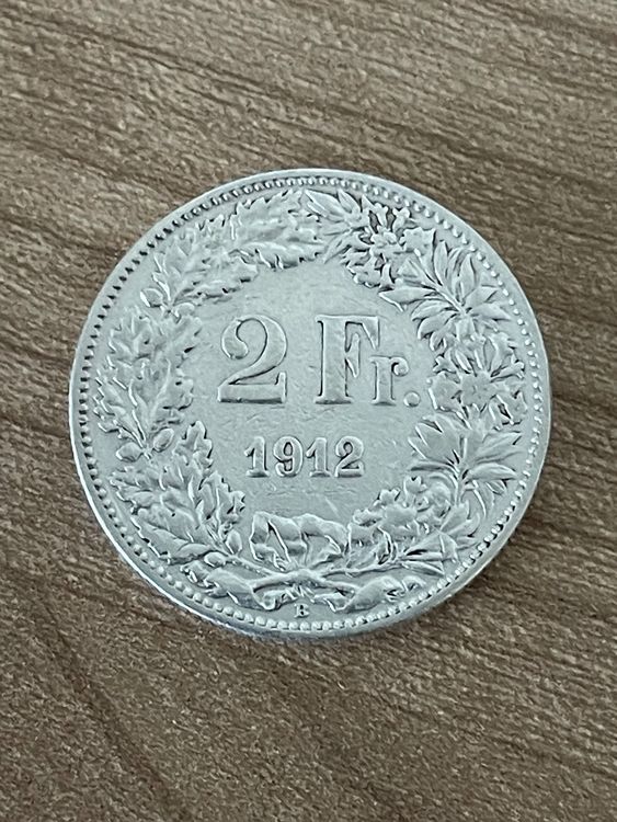 2 Franken Schweiz 1912 Silber (Gebraucht) in Schlossrued für CHF 8 – mit Lieferung auf Ricardo ...