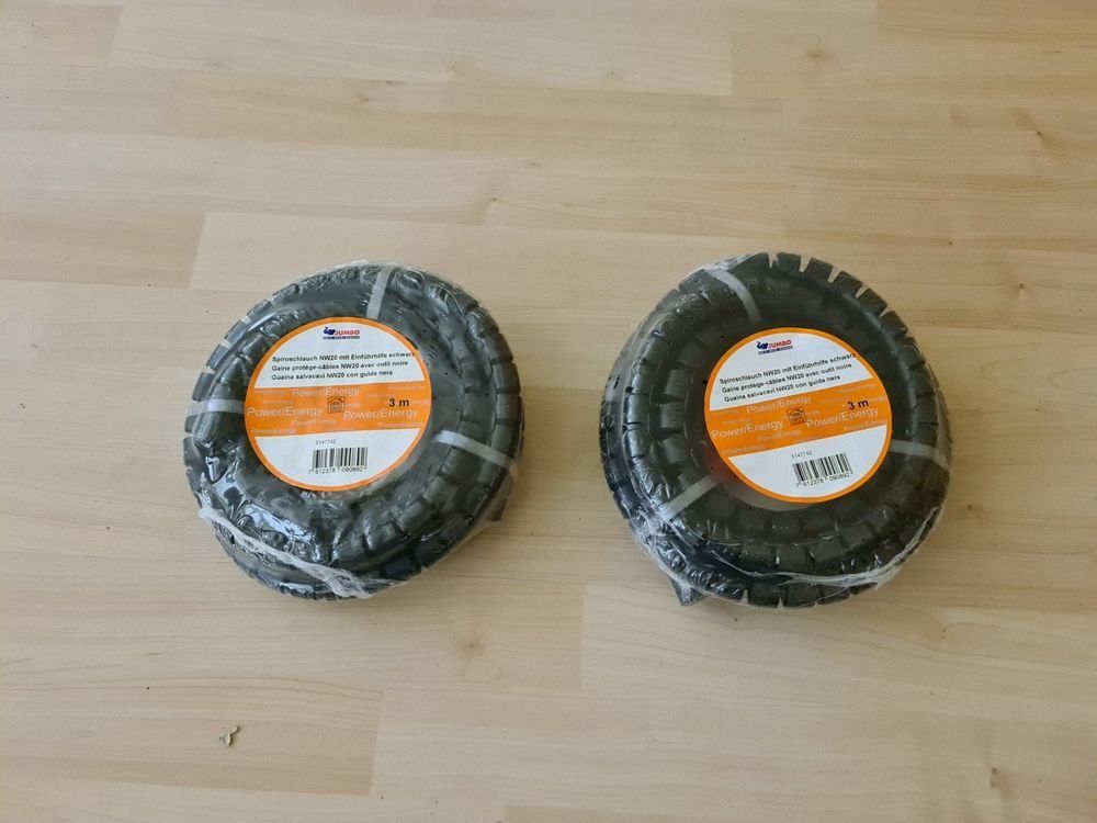 2x neuer Spiroschlauch NW 20 schwarz 3m ab 1.- (Neu und ...