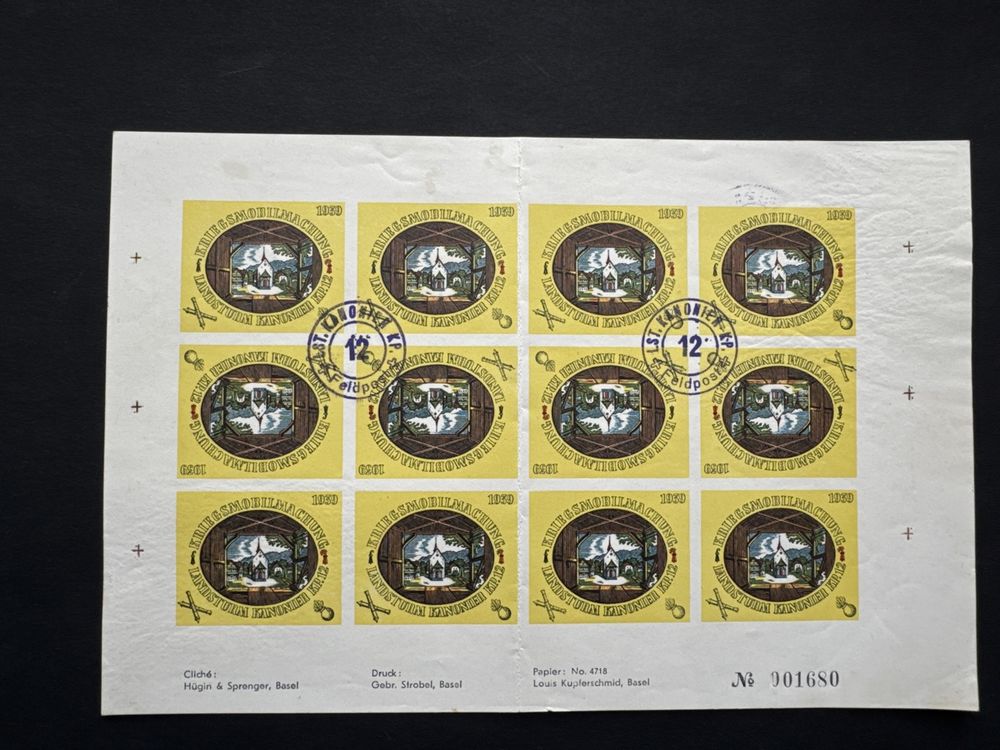 Bogen Soldatenmarken Kriegsmobilmachung 1939 Landsturm KP 12 (Gebraucht ...