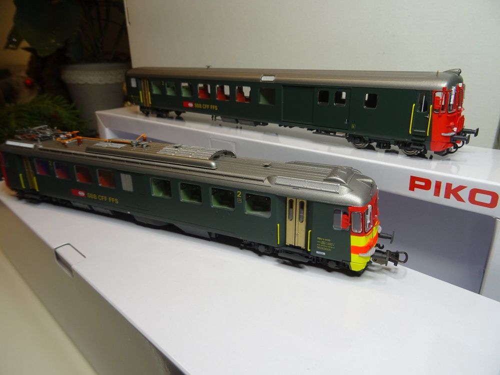 PIKO 96832 SBB RBe 4/4 Seetal Triebwagen + BDt grün/rot DC (Neu (gemäss ...